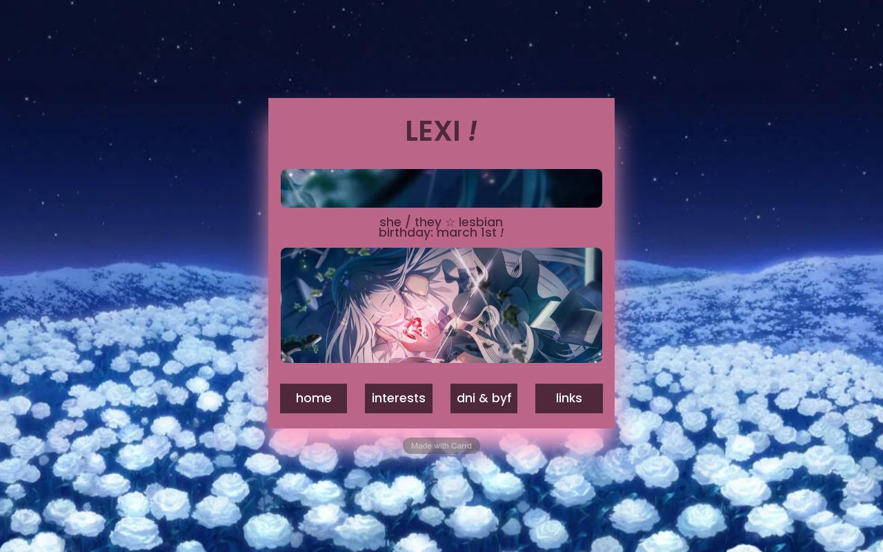 lexi's carrd